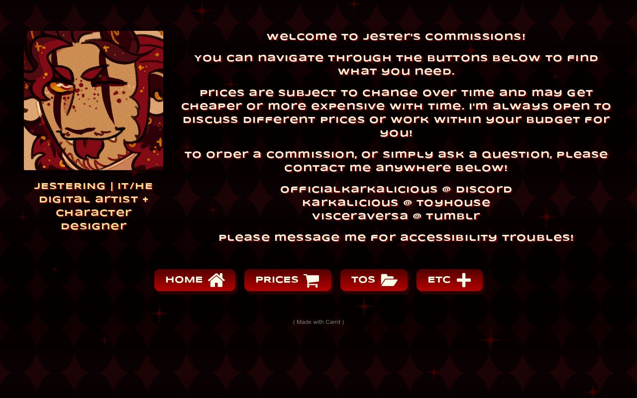 Jesterings Commissions